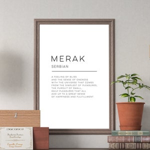 Merak - Definition Printable Poster, Instant Download, Definition Home ...