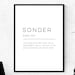Sonder - Definition Printable Poster, Instant Download, Definition Home ...