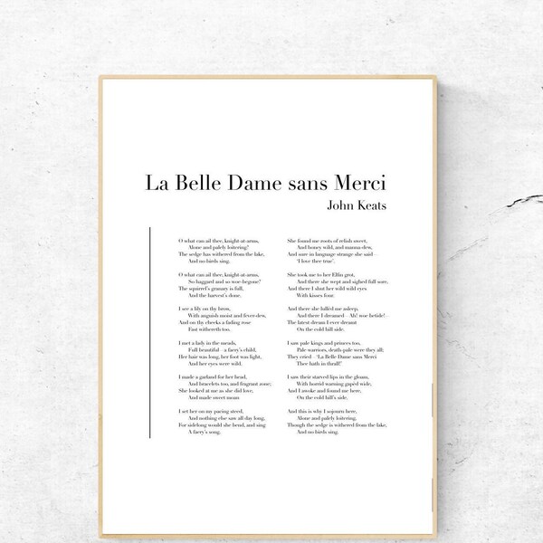 John Keats Quote - Etsy