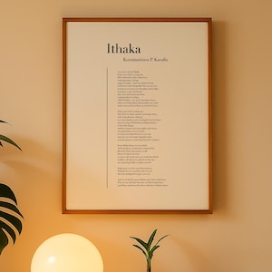 Ithaka by Konstantinos P. Kavafis - Poetry Printable Poster, Literature ...
