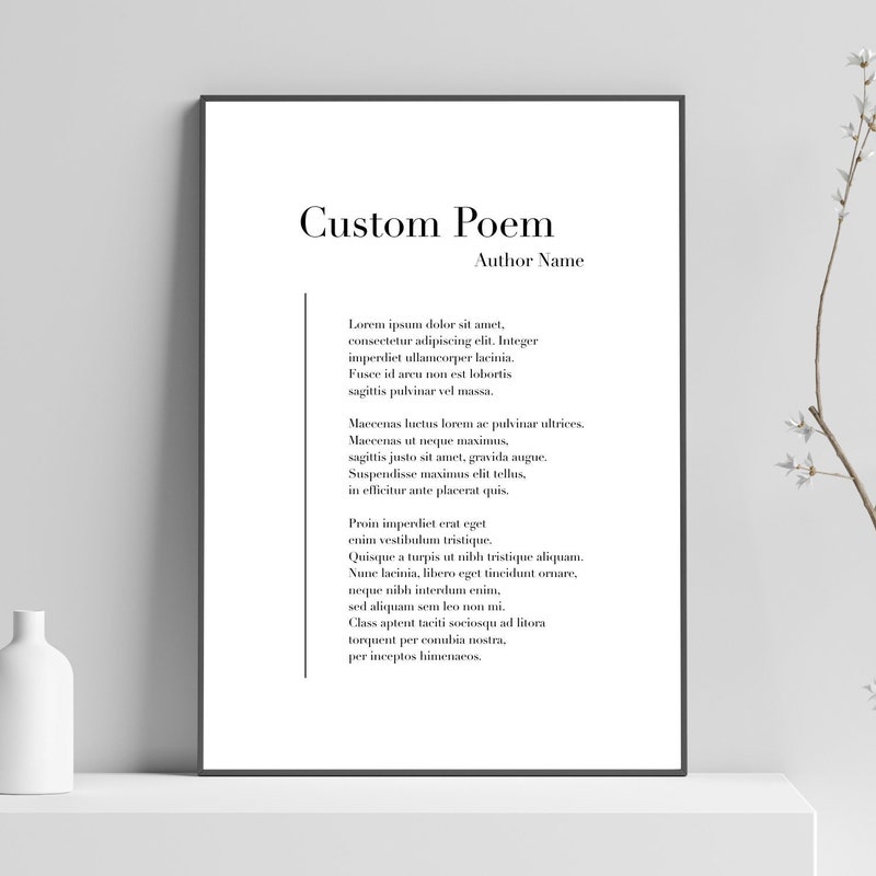 Poem Art Etsy