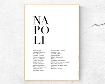 Napoli, Italia Poster Physical Print Aesthetic Travel Contemporary Wall ...
