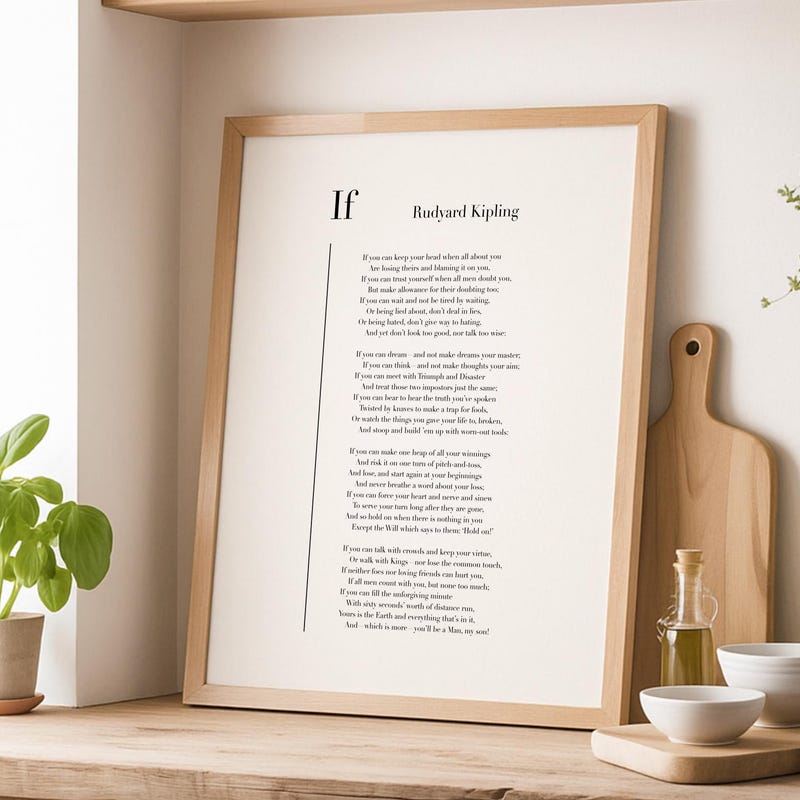 Kipling If Poster - Etsy