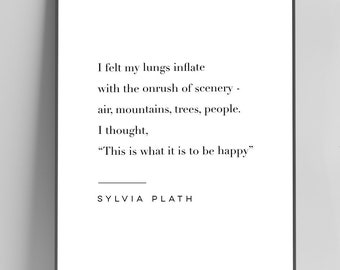 Sylvia Plath Poem Poster - Etsy