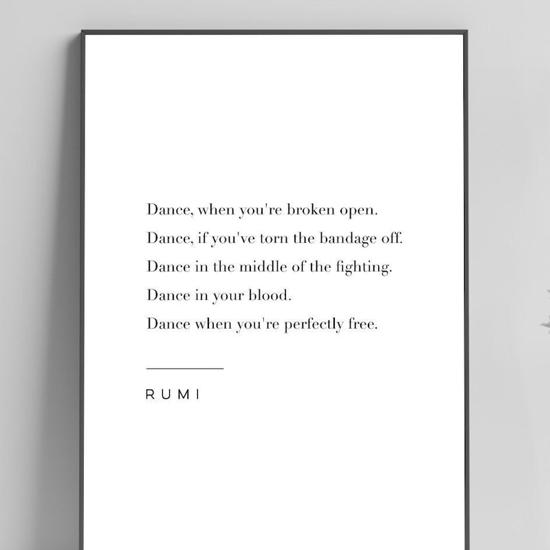 Rumi Quote Dance - Etsy