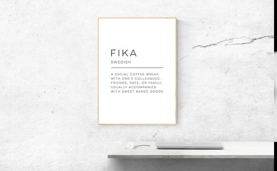 Fika Definition Printable Poster Digital Poster Print at | Etsy