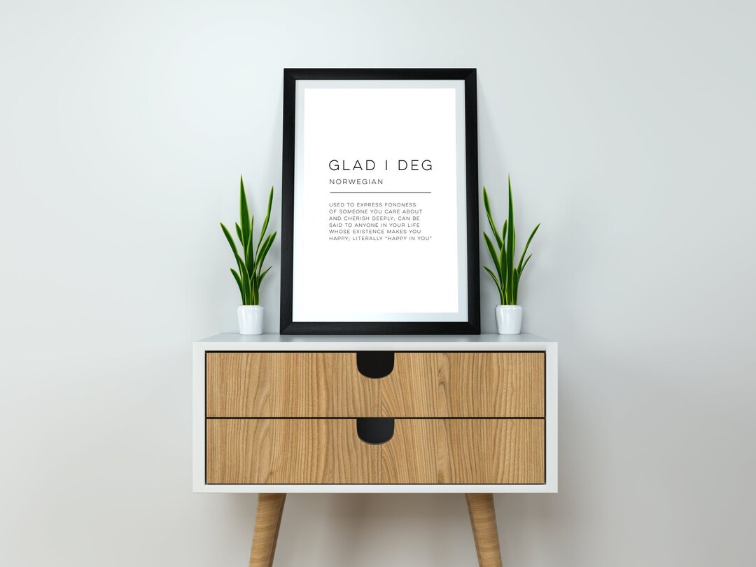 Glad I Deg - Definition Art Print, Wall Art, Physical Print, Modern ...