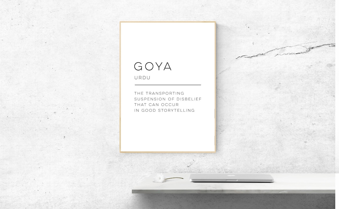 Goya - Definition Printable Poster, Instant Download, Definition Home ...