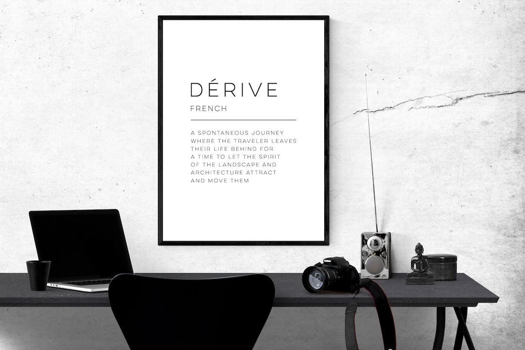 Dérive - Definition Printable Poster, Digital Poster, Print at Home ...