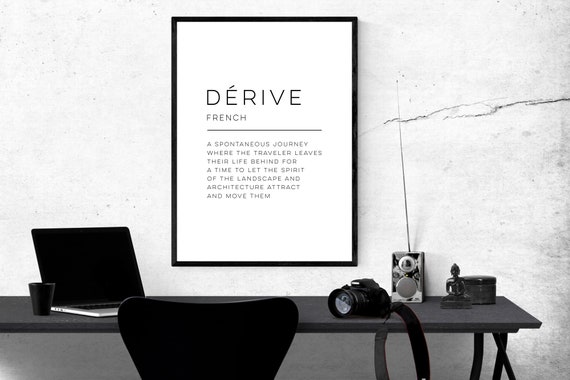 Dérive Definition Printable Poster Digital Poster Print at - Etsy