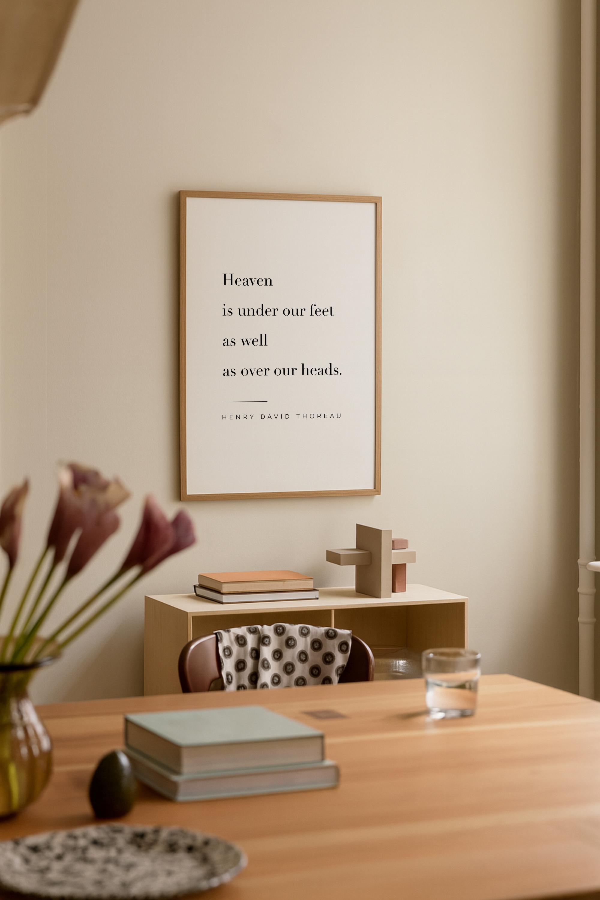 Heaven Quote by Henry David Thoreau - Quote Printable Poster, Speech ...