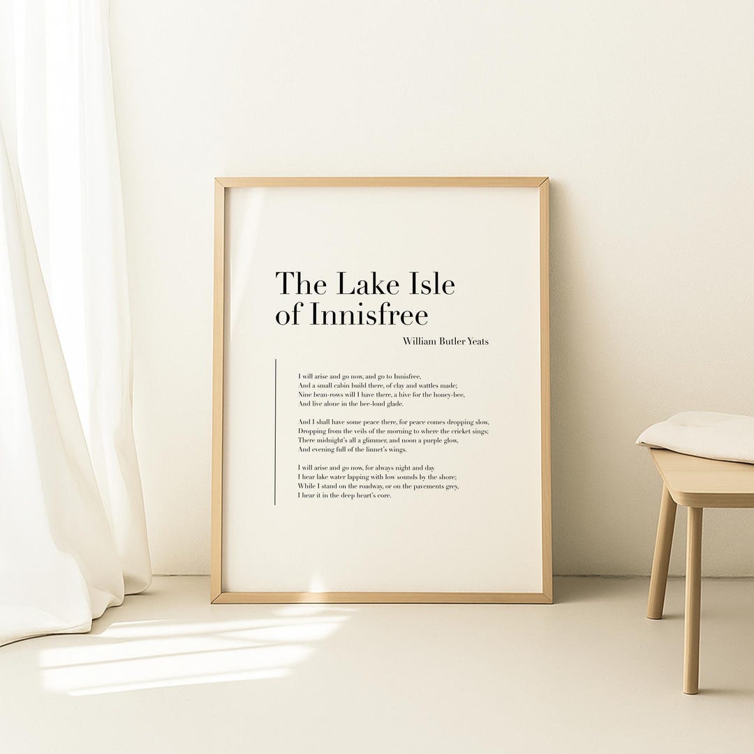The Lake Isle of Innisfree by William Butler Yeats - Poetry Printable ...