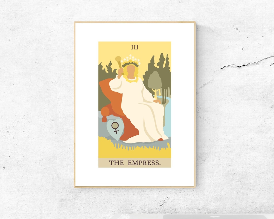 The Empress Tarot Card Print - Rider Waite Smith Tarot Deck Poster ...