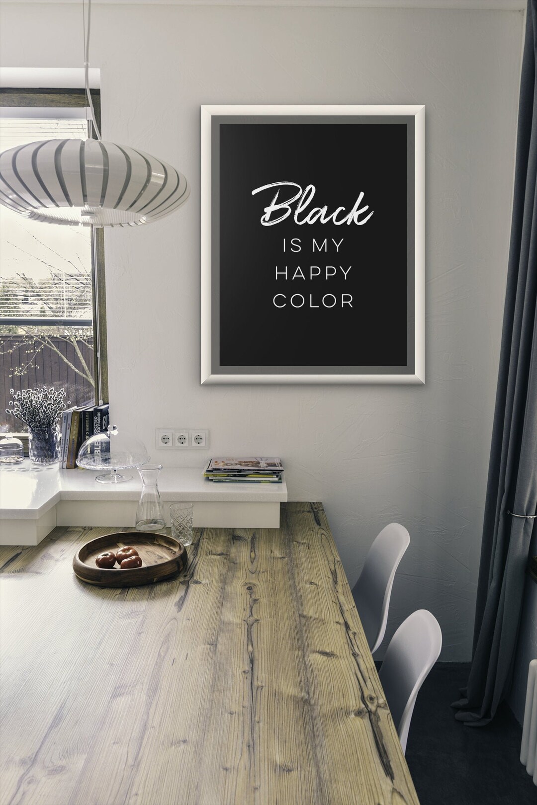 Black is My Happy Color - Printable Poster, Digital Poster, Print at ...