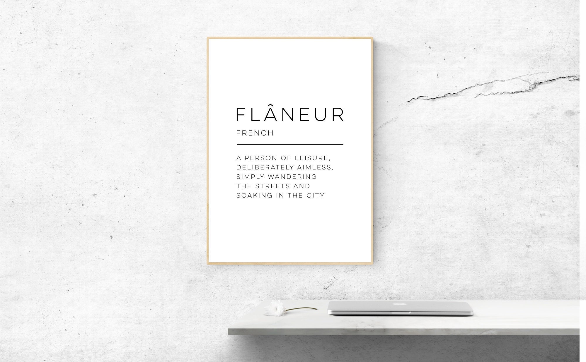 Flâneur Definition Printable Poster Digital Poster Print - Etsy