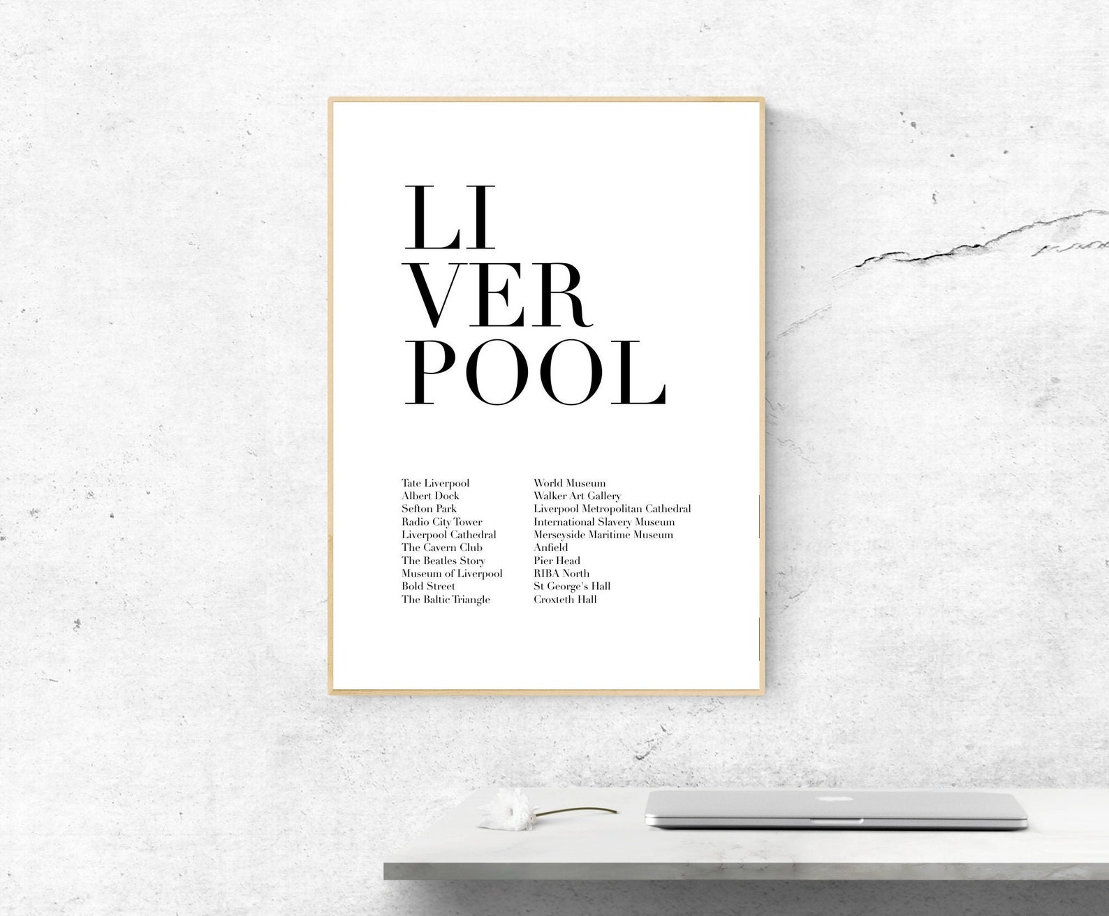 Liverpool Printable Poster Monuments, Museums and Attractions, Instant ...