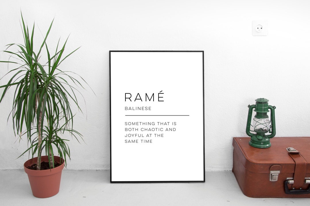 Rame Definition Printable Poster, Instant Download, Definition Home ...