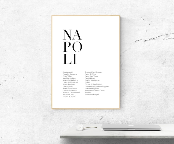 Napoli Printable Poster Monuments Museums and Attractions - Etsy