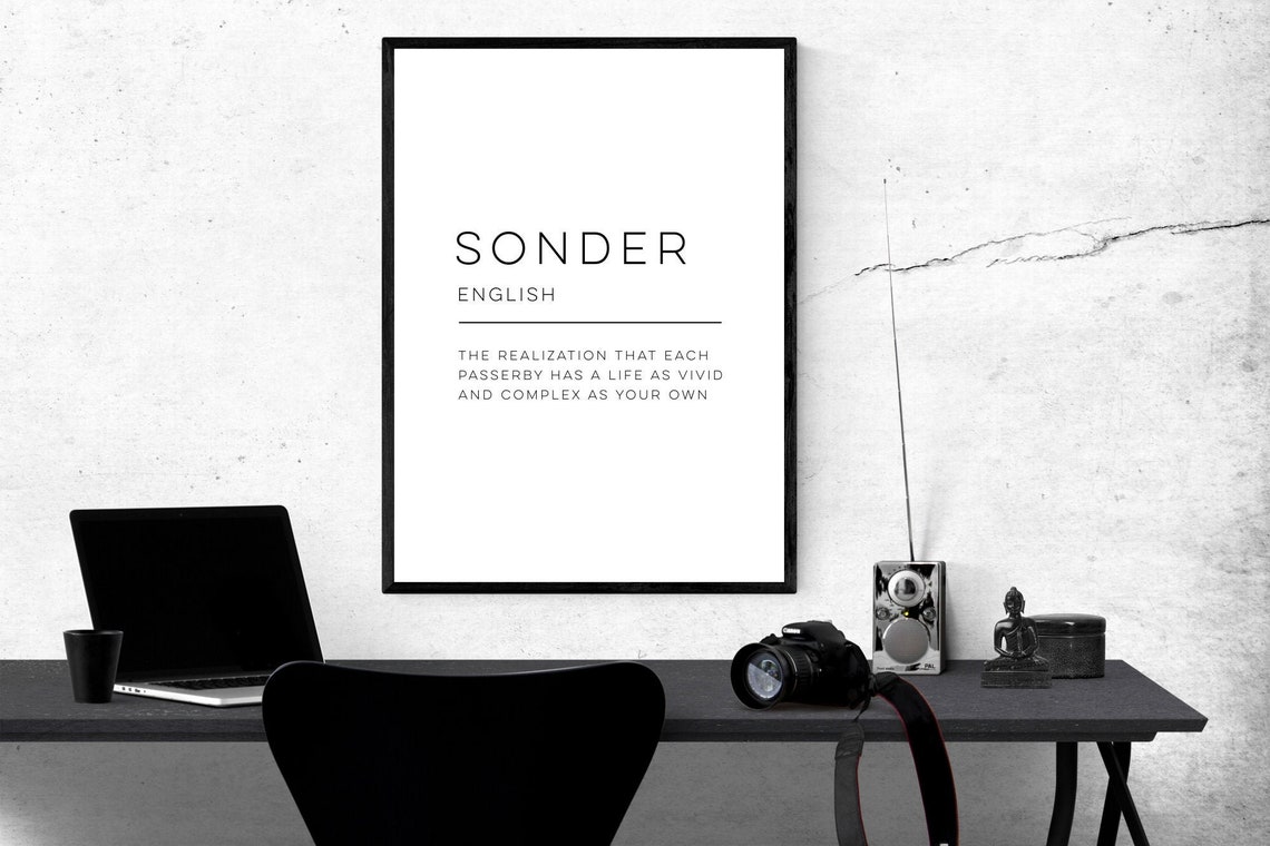 Sonder - Definition Printable Poster, Instant Download, Definition Home ...