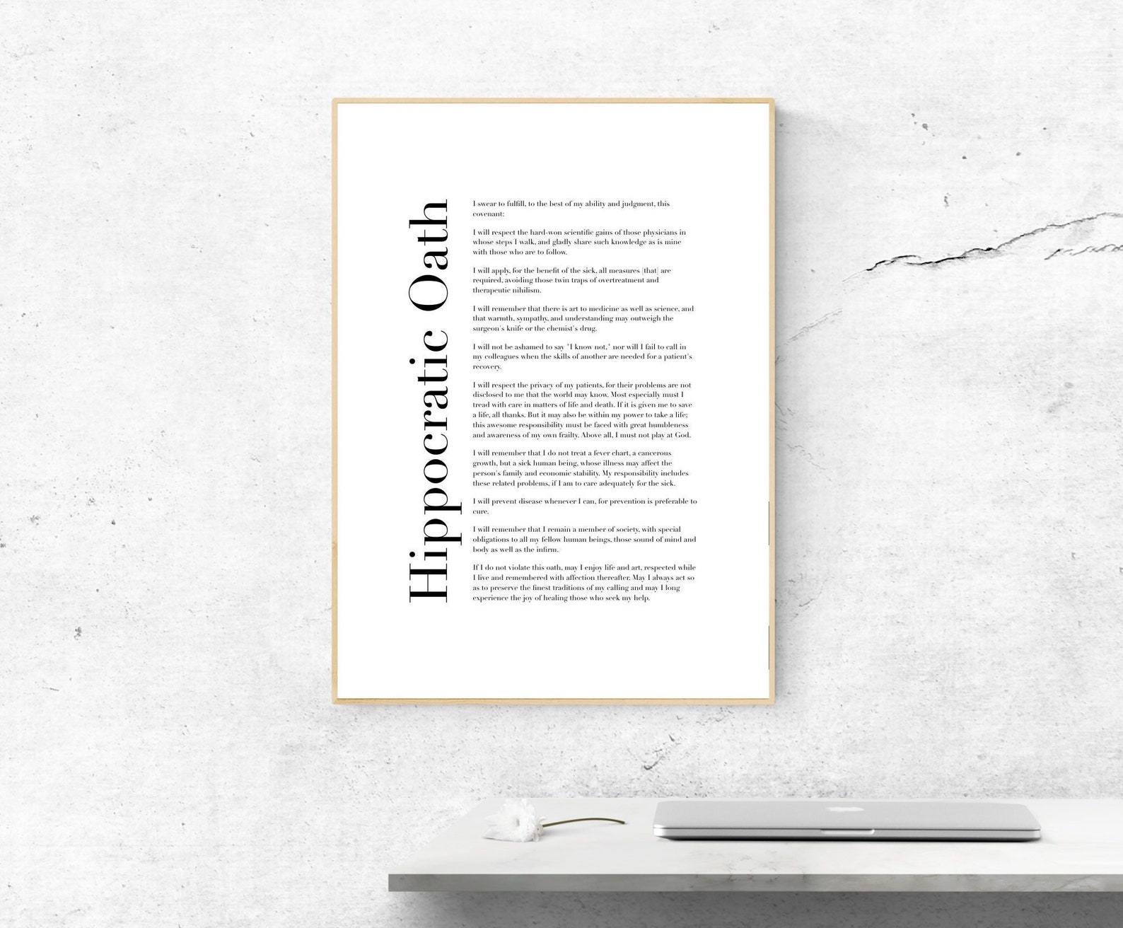 Hippocratic Oath - Medical Printable Poster, Digital Poster, Print at ...