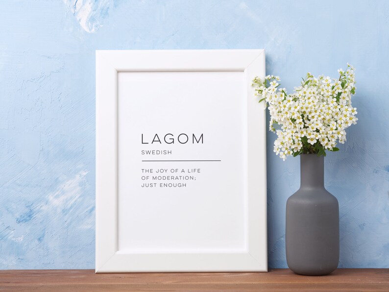 Lagom Definition Printable Poster Instant Download - Etsy
