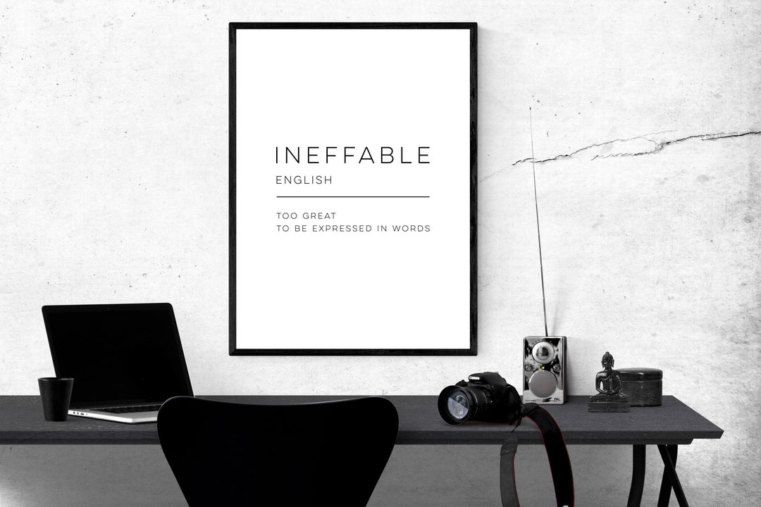 Ineffable - Definition Printable Poster, Digital Poster, Print at Home ...
