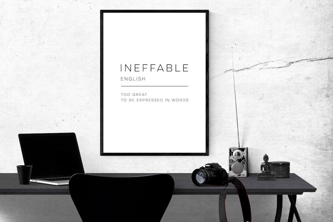 Ineffable Definition Printable Poster Digital Poster Print - Etsy