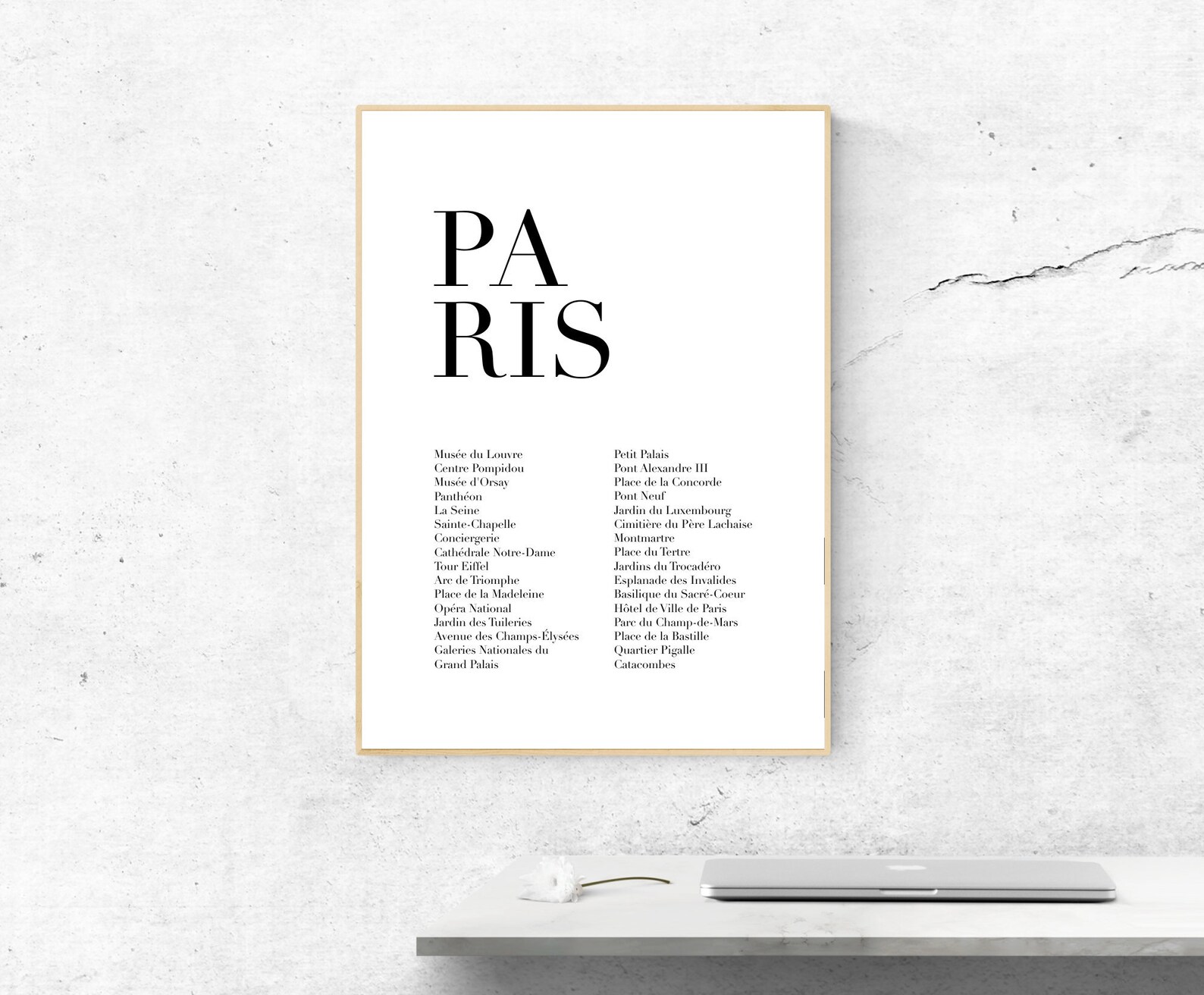 Paris Printable Poster Monuments Museums and Attractions - Etsy