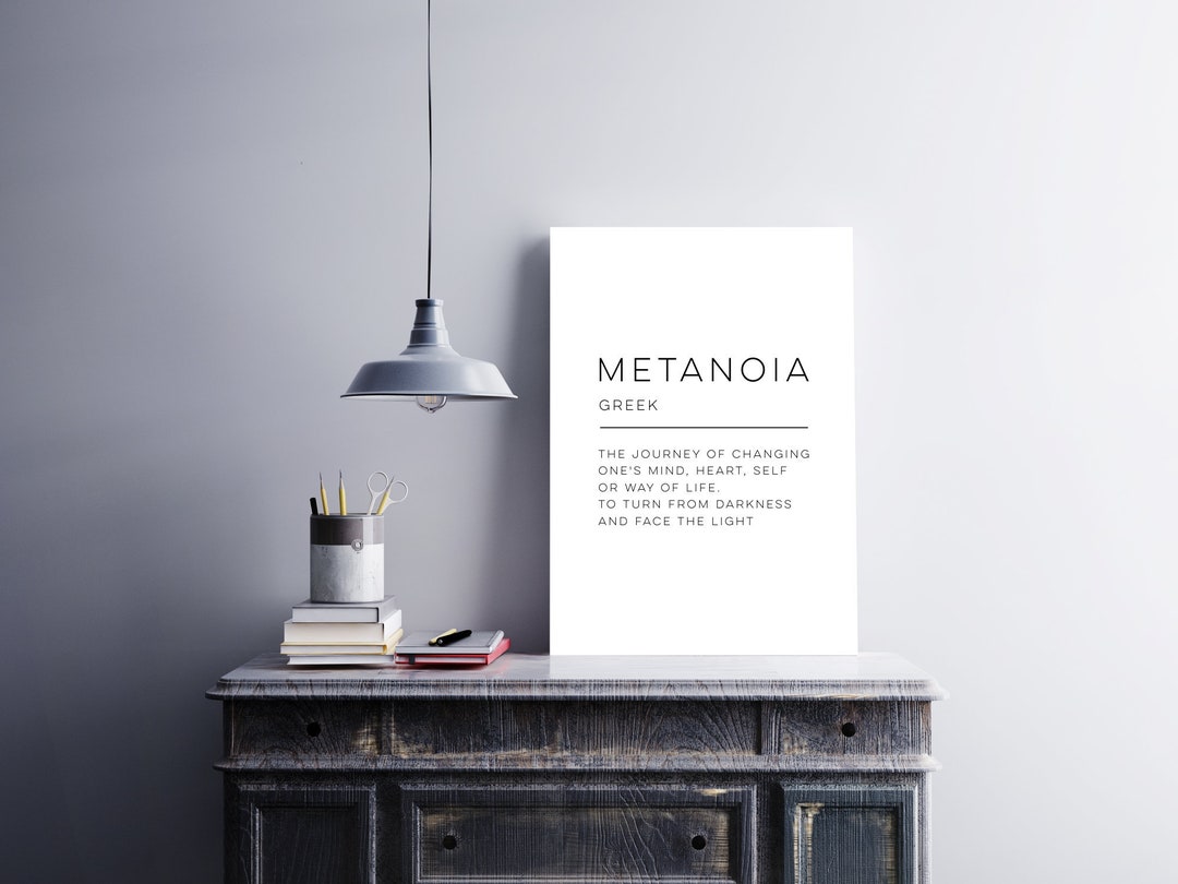 Metanoia - Definition Printable Poster, Digital Poster, Print at Home ...