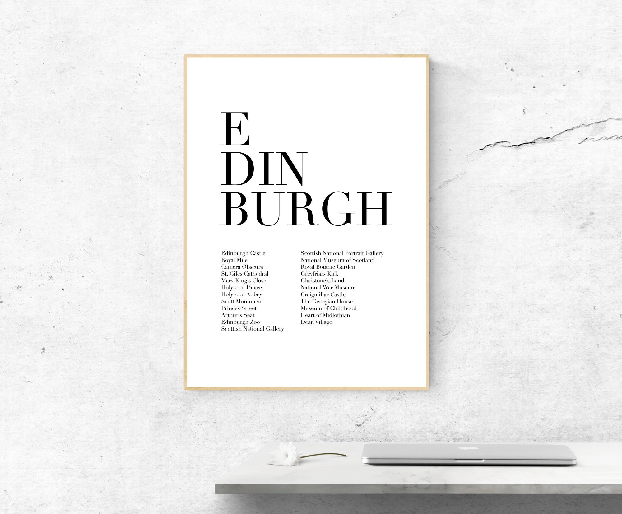 Edinburgh Printable Poster Monuments Museums and - Etsy