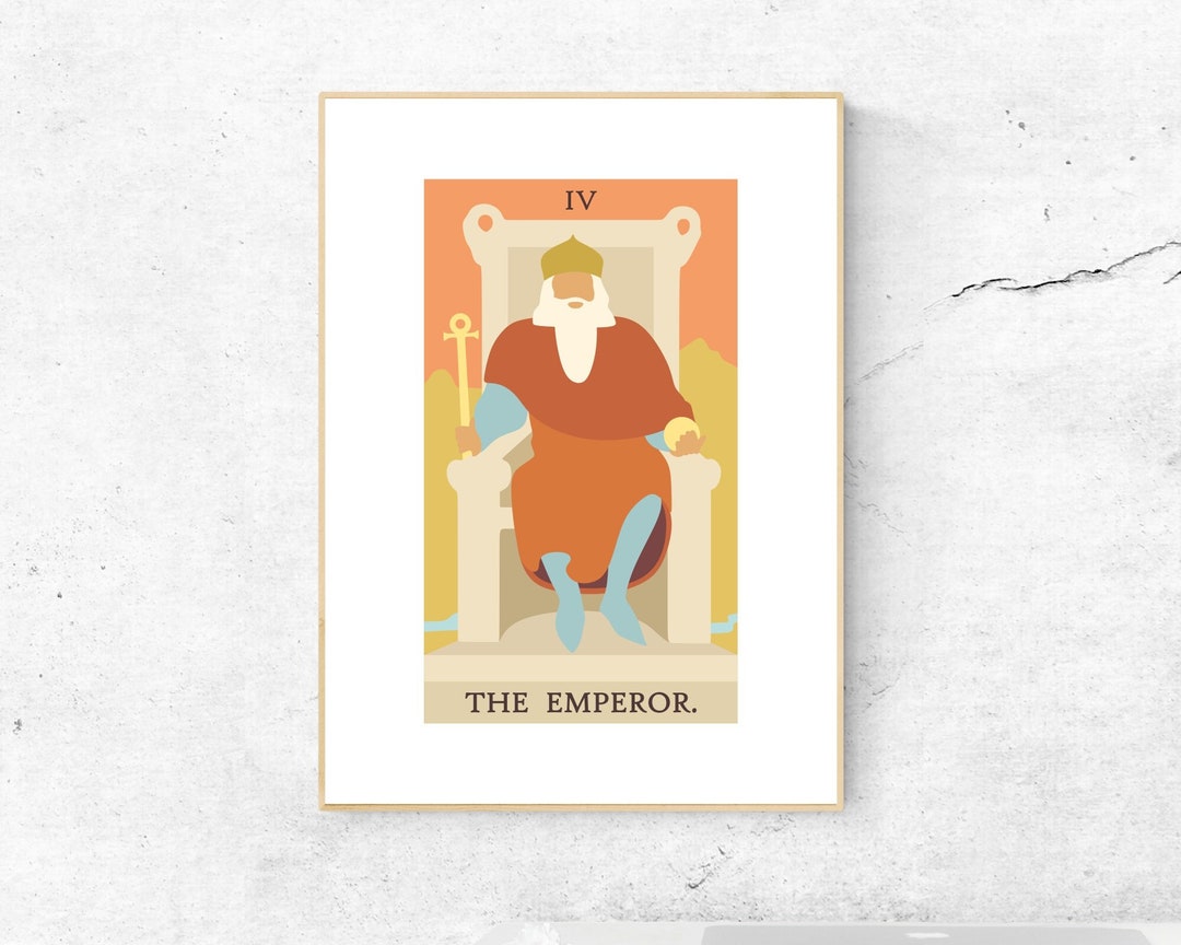 The Emperor Tarot Card Print - Rider Waite Smith Tarot Deck Poster ...