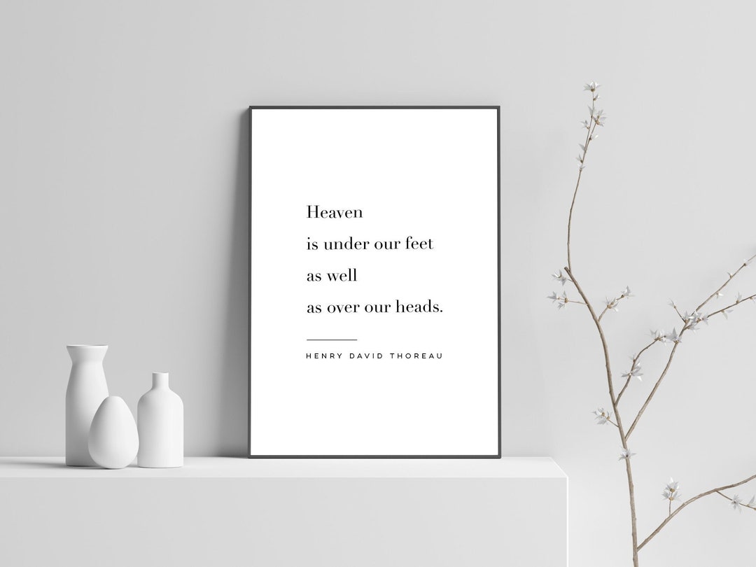 Heaven Quote by Henry David Thoreau - Quote Printable Poster, Speech ...