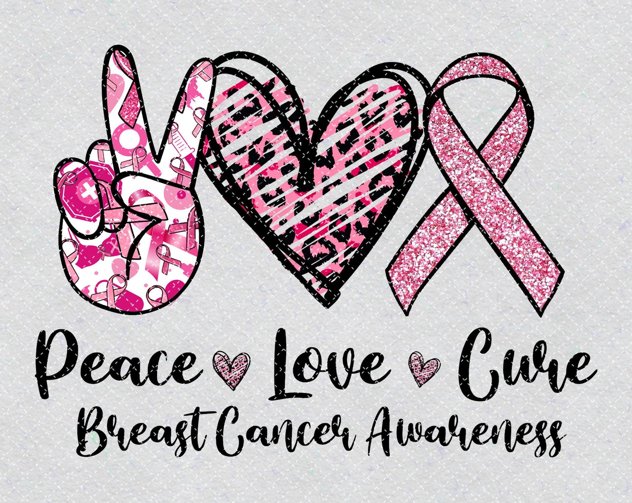 Peace Love Cure PNG Breast Cancer Awareness Gift Peace Love | Etsy Peace Love Cure PNG Breast Cancer Awareness Gift Peace Love | Etsy