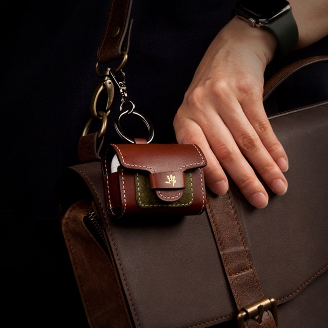 Apple Airpods Pro Leather Case with Personalization initial | Etsy