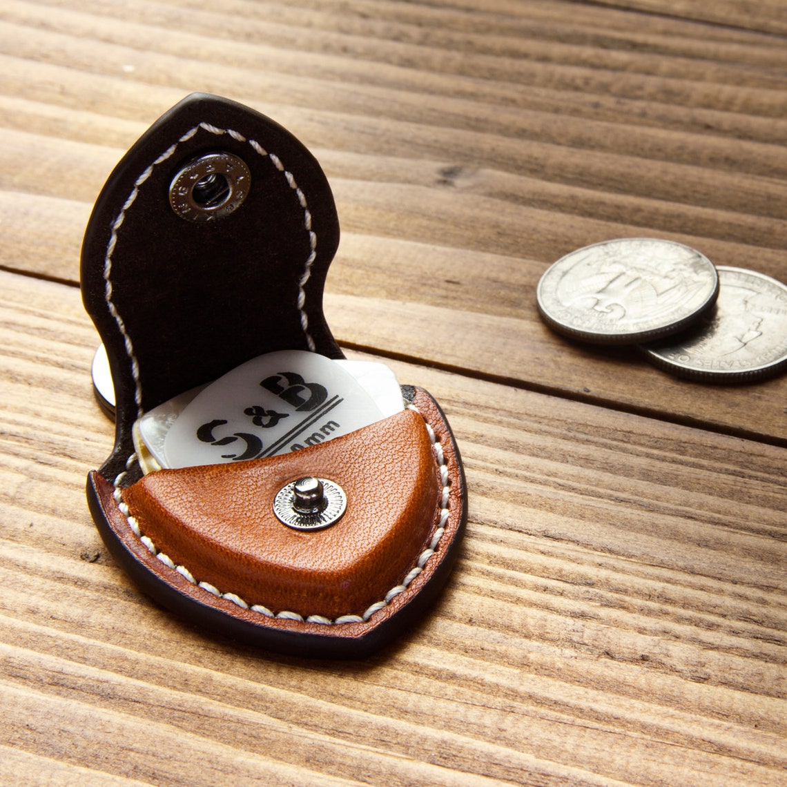 Premium Leather Guitar Pick Holder Guitar Pick Case: Minerva - Etsy