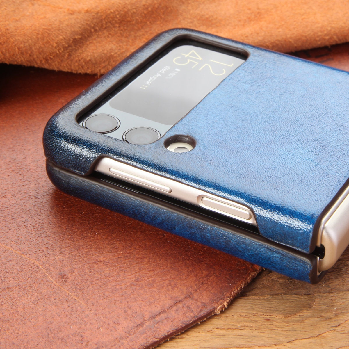 Leather Galaxy Z Flip 3 Case / 3 Colors minute Touch / by - Etsy