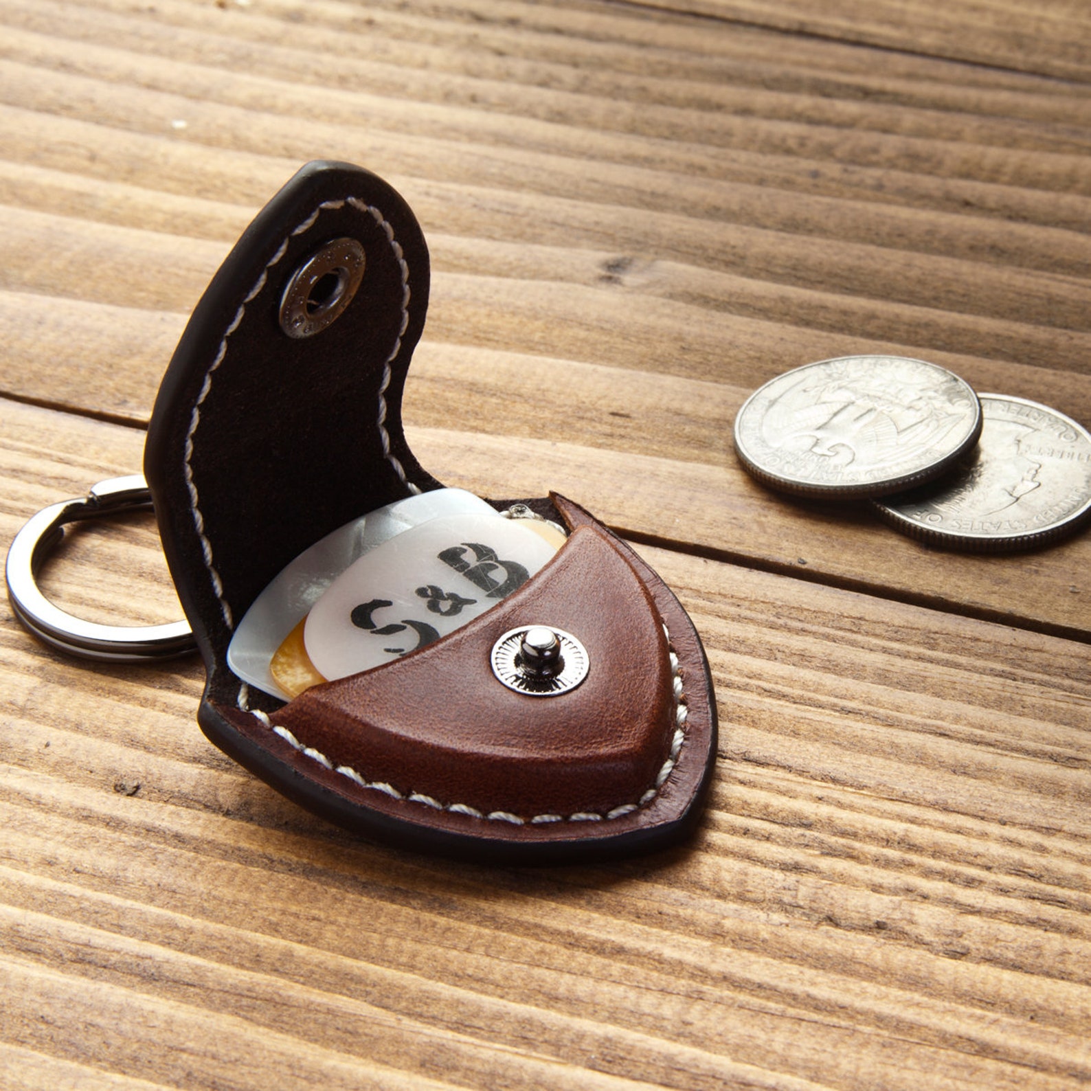 Premium Leather Guitar Pick Holder Guitar Pick Case: Buttero | Etsy