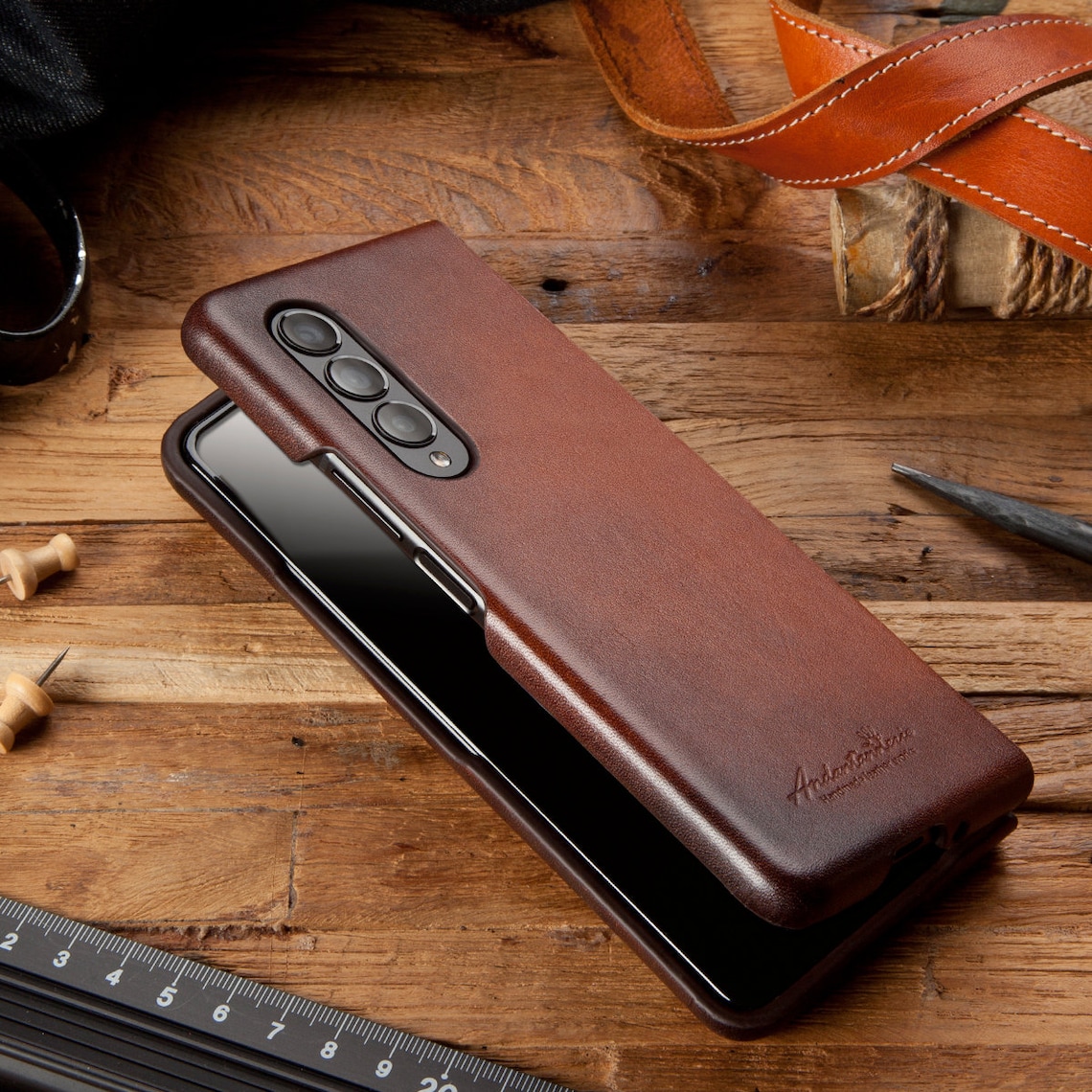 Leather Galaxy Z Fold 4 Case / Z Fold 3 / Z Fold 2 / Z Fold 1 - Etsy