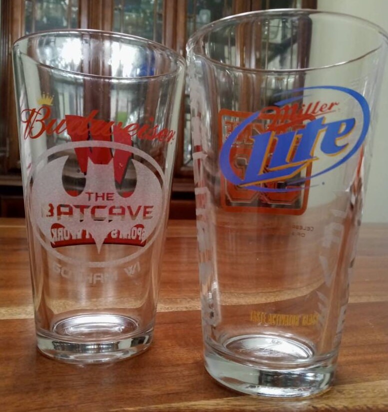 The BAT CAVE Beer Glass Set - Etsy