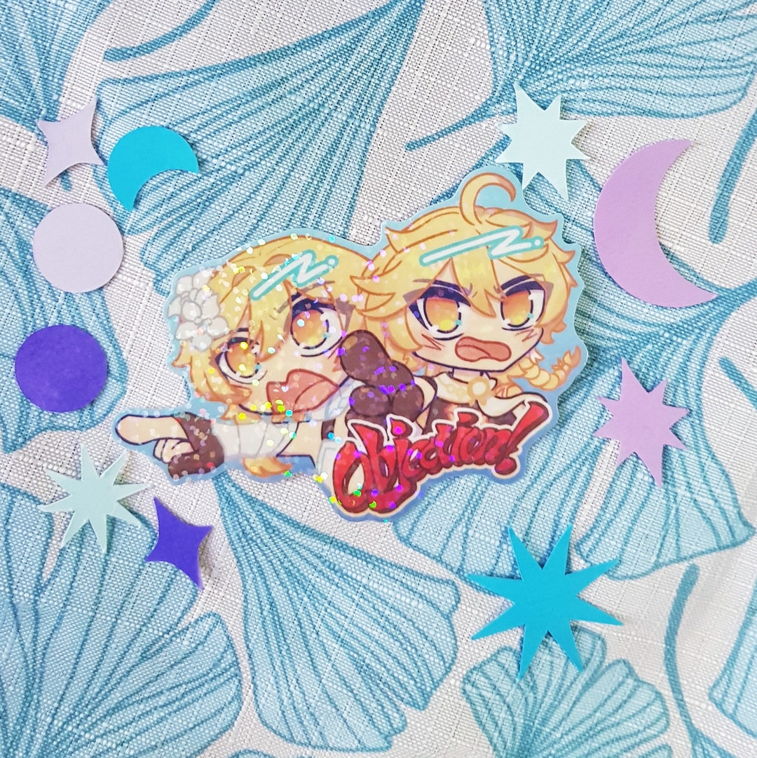 Genshin Impact Objection Holographic Stickers - Etsy