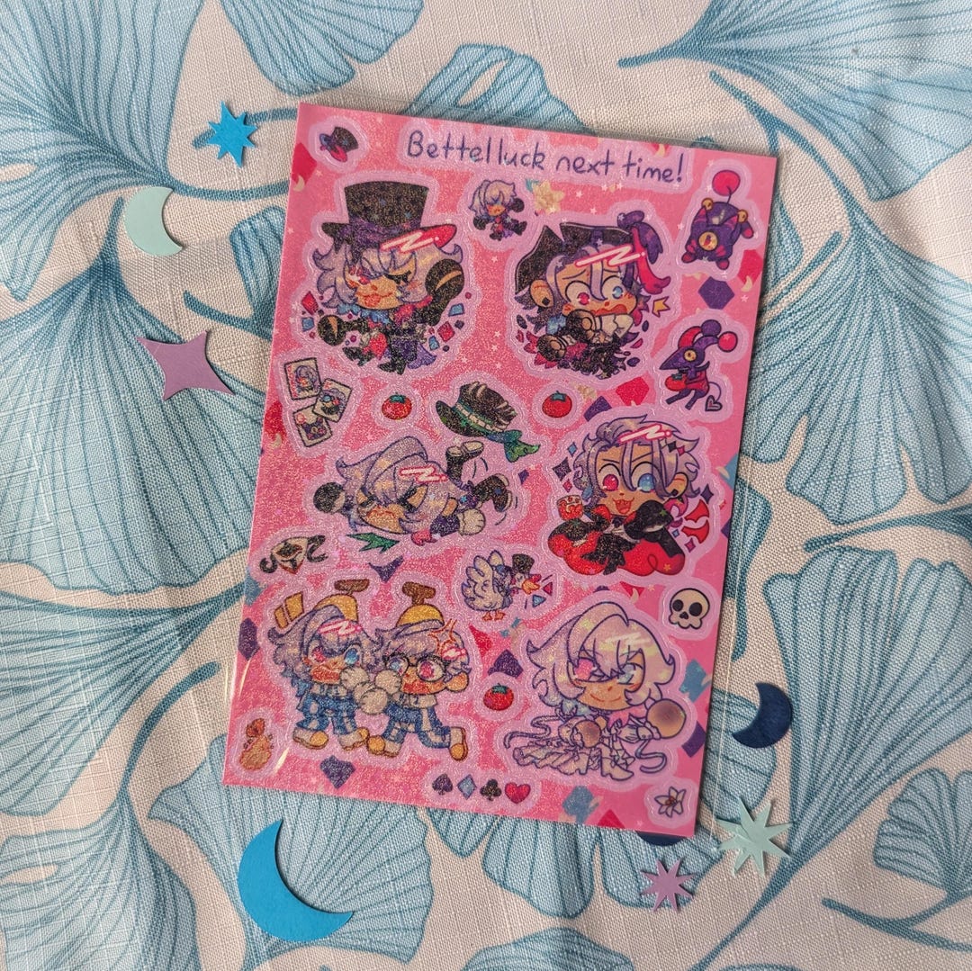 Holostars Gavis Bettel Sticker Sheet - Etsy