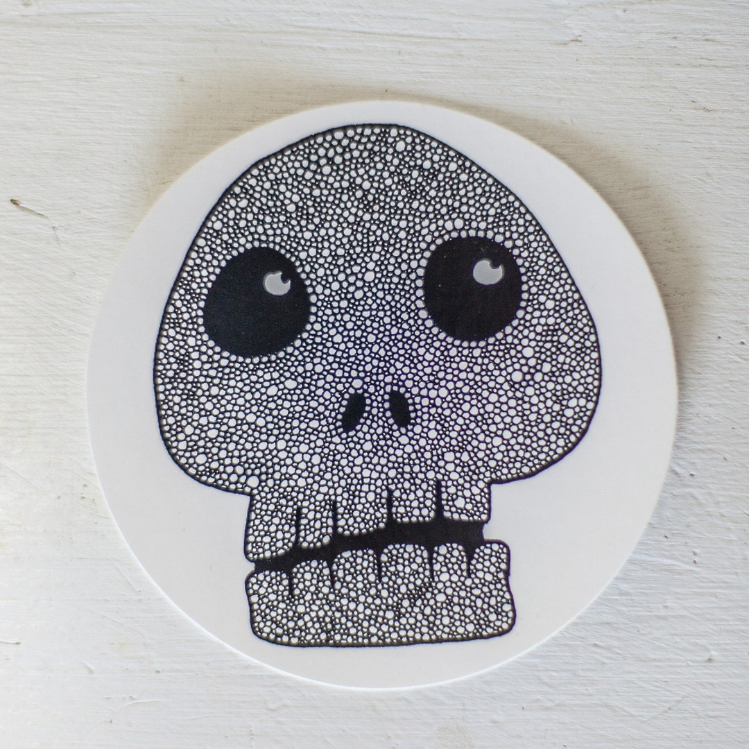 Pebble Skull Sticker - Etsy