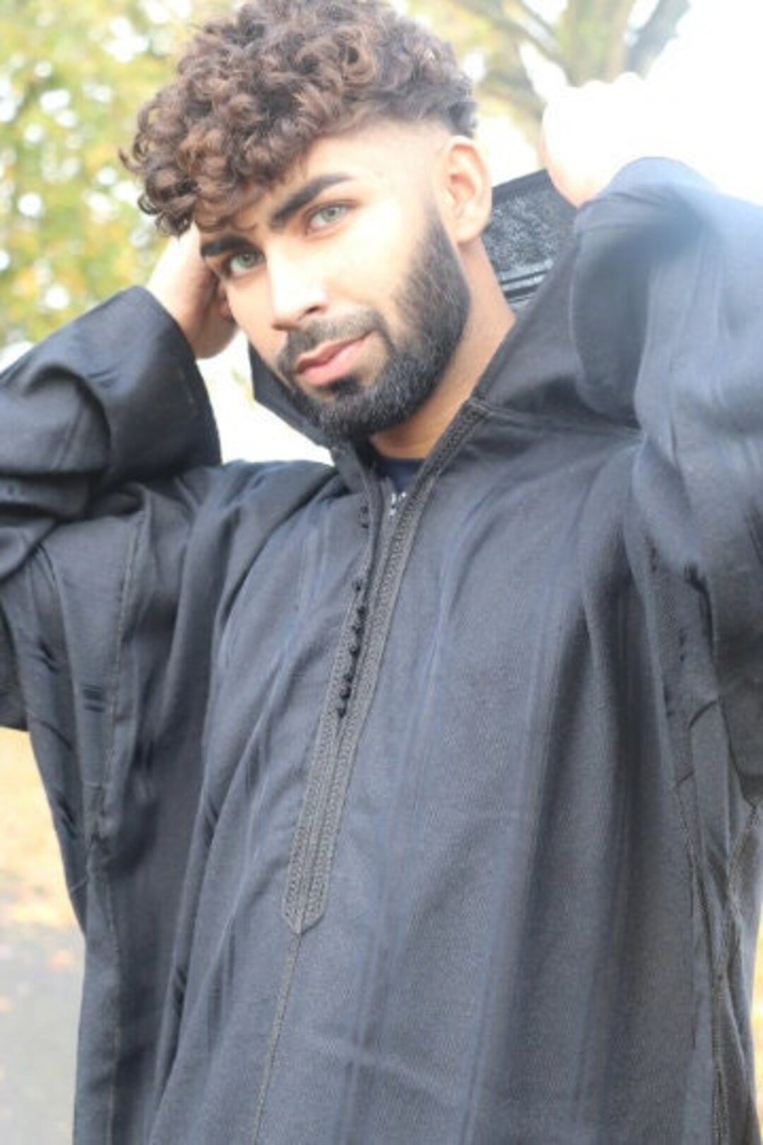 Moroccan Men's Long Sleeve Hooded Djellaba Jalaba Thobe - Etsy