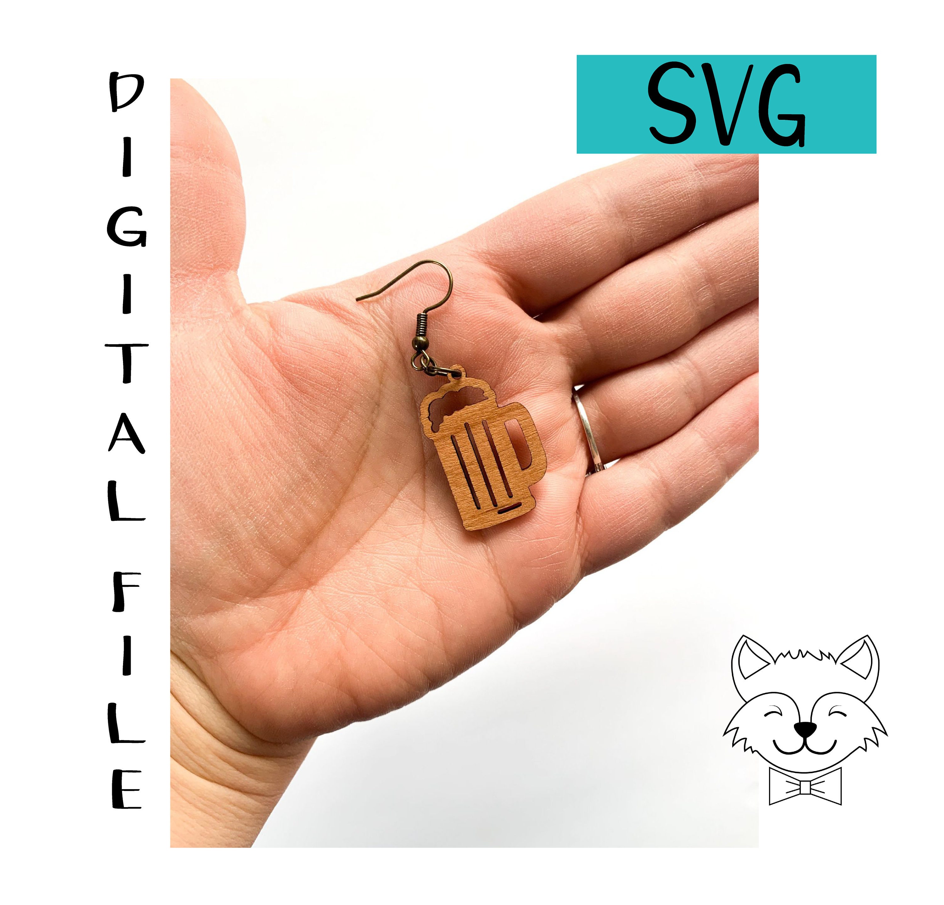 Beer Stein Mug Earring File - SVG - Digital Download - Etsy