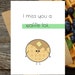 A Waffle Lot Card Missing You Card I Miss You Card Long Distance Funny ...