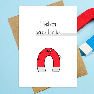 I Find You Very Attractive Magnet Greeting Card I Love You Card Funny ...