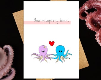 You Octopi My Heart Greeting Card - Etsy