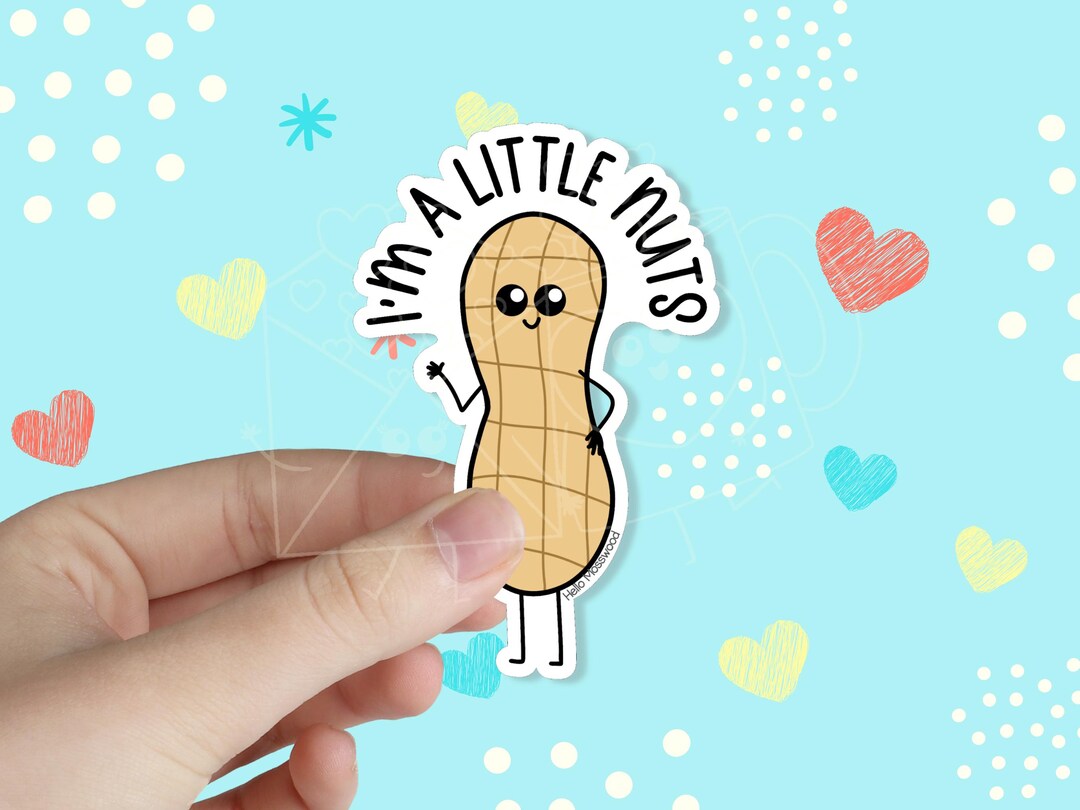 I'm a Little Nuts Waterproof Vinyl Sticker | Funny Sticker | Mental ...