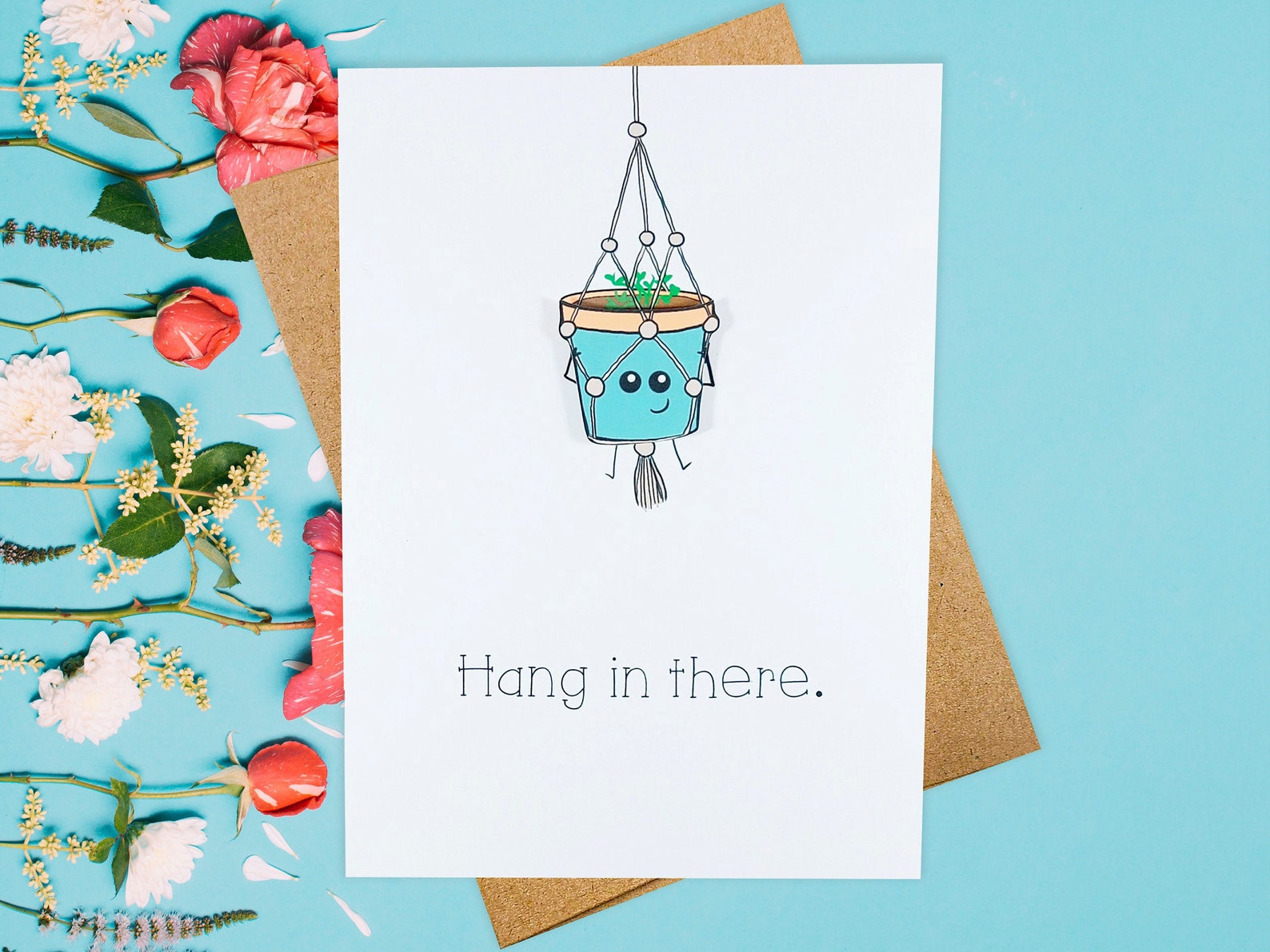 Hang in There Card Encouragement Card Pun Card Cute Card - Etsy