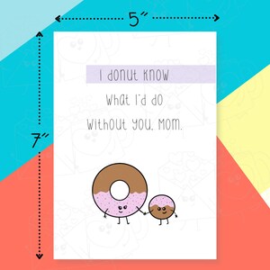Donut Card for Mom | Happy Mother's Day Card | Mom Birthday Card ...